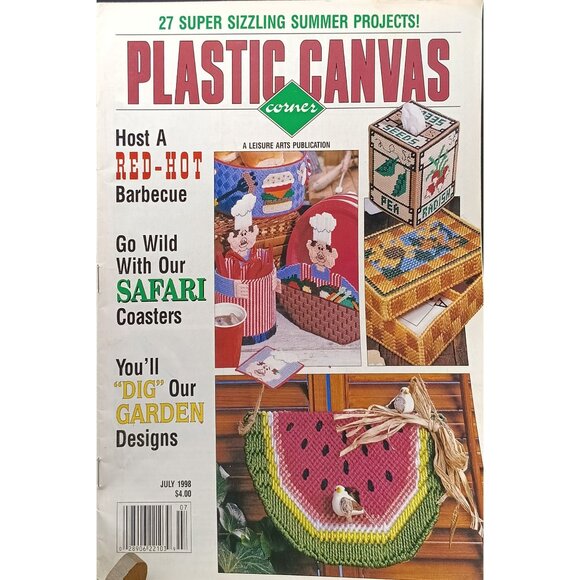 Leisure Arts | Office | Vintage Plastic Canvas Corner July 998 Magazine ...